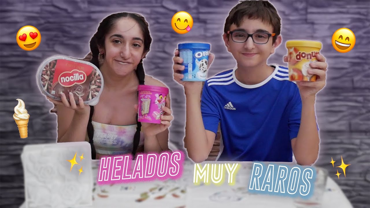 PROBAMOS los HELADOS MÁS RAROS 🍨Donuts, Pantera rosa, Oreo😋| Cristina ...