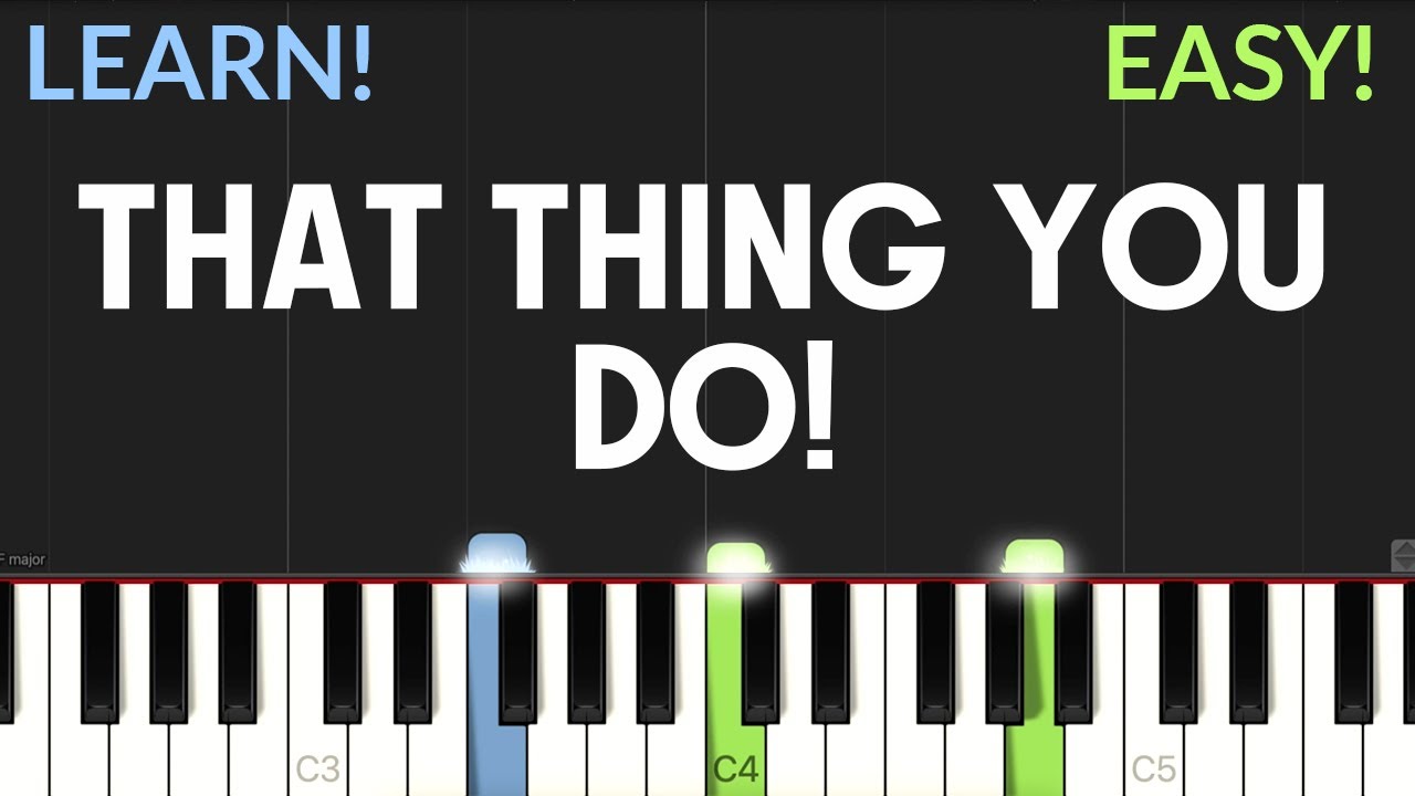 That Thing You Do! - The Wonders (From That Thing You Do!) | EASY Piano ...