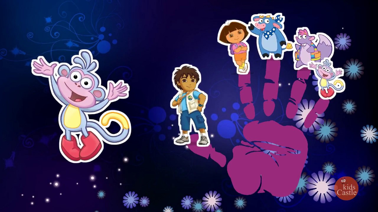 finger family dora the explorer | kids castle rhyme - YouTube