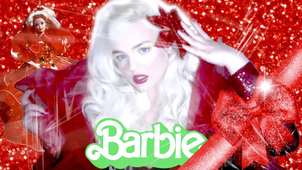 90's Holiday Barbie makeup collab with Corrine Ferguson - YouTube