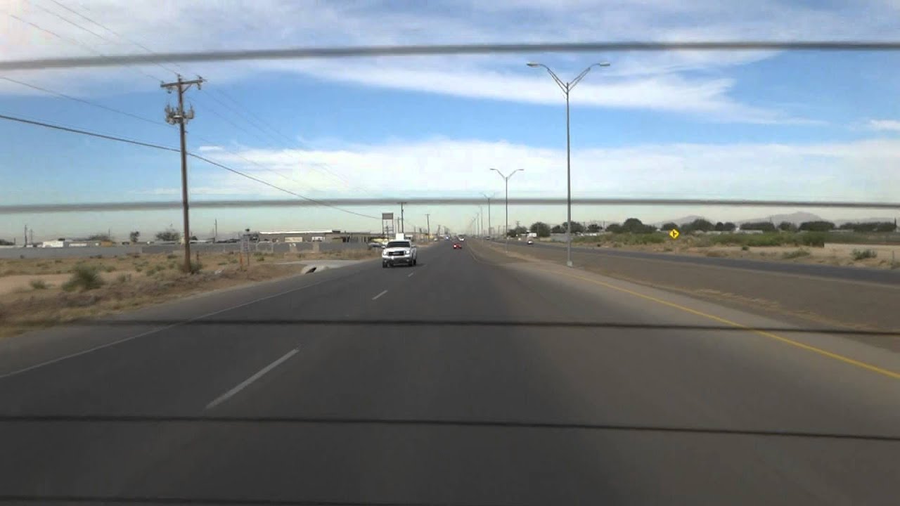 Looking back while leaving El Paso, TX headed for Lubbock, TX on US 62 ...
