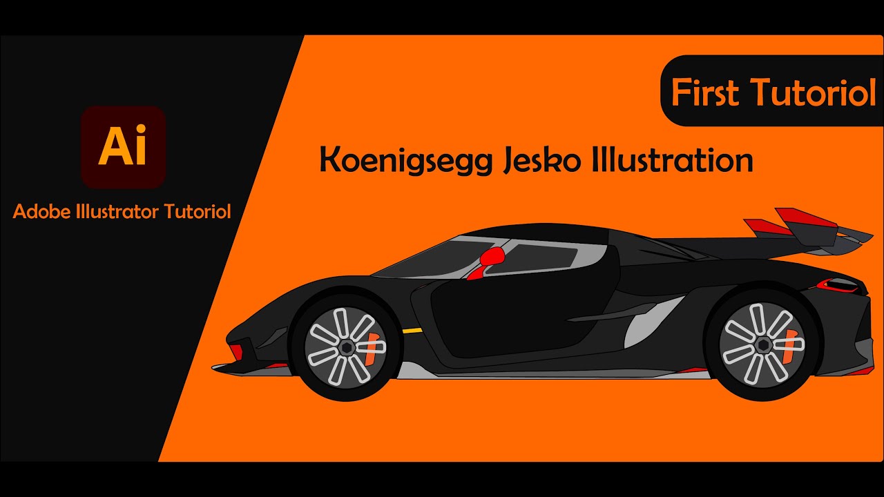 Koenigsegg Jesko Illustration || How To Draw A Sports Car Koenigsegg ...