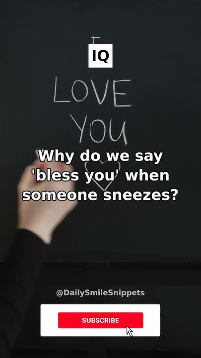 Why do we say 'bless you' when someone sneezes? - YouTube