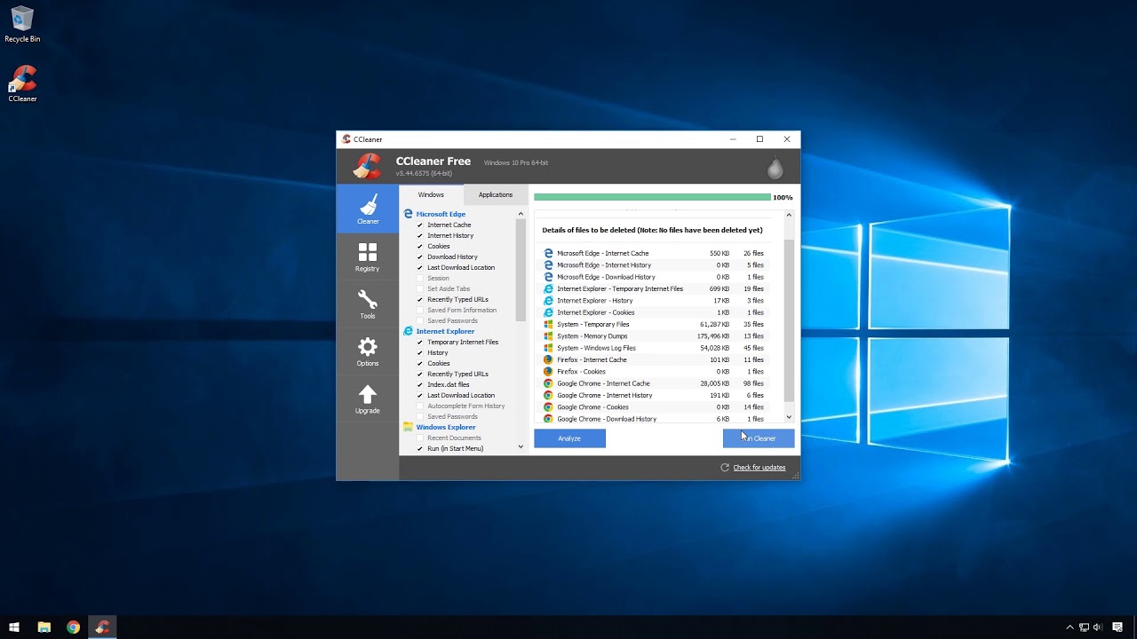 How To Use CCleaner to Free Up Space in Windows 10 - YouTube