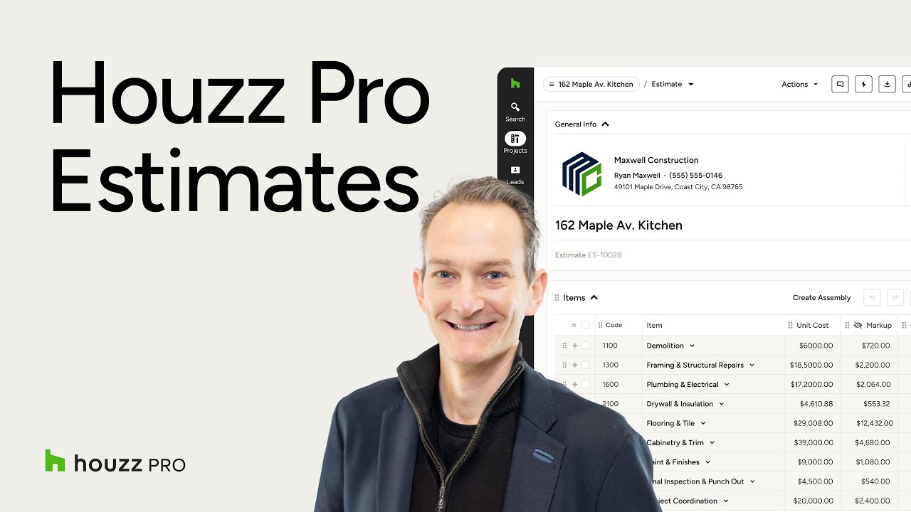 Get to Know Houzz Pro | Estimates - YouTube