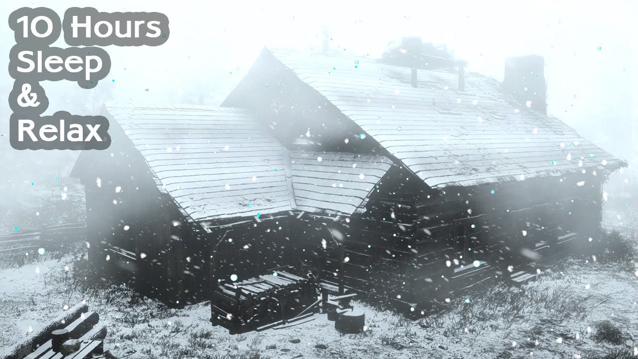 EASY SLEEP. Snow storm sounds for sleeping, reading, meditation ...