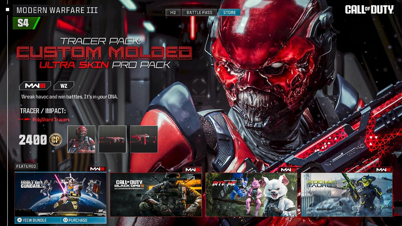 TRACER PACK: CUSTOM MOLDED ULTRA SKIN - PRO PACK - SEASON 4 - MW3 - YouTube