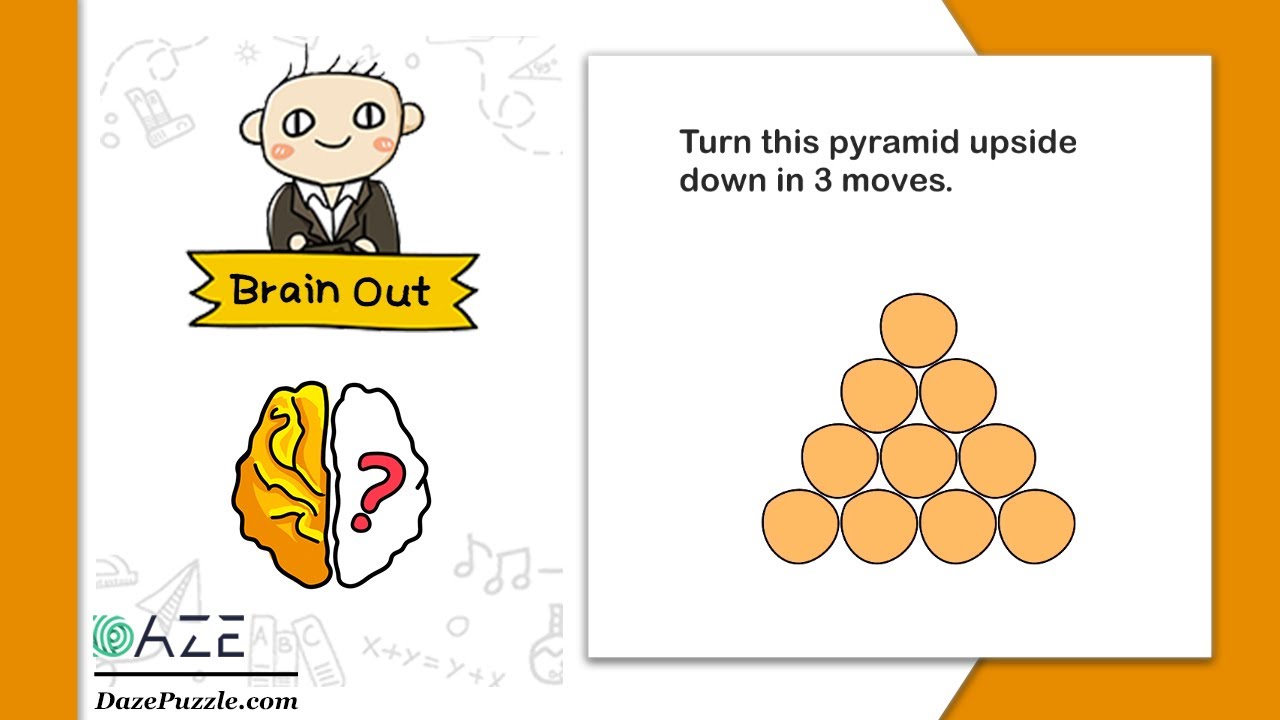 Brain Out Level 89 Turn this pyramid upside down in 3 moves Answer ...
