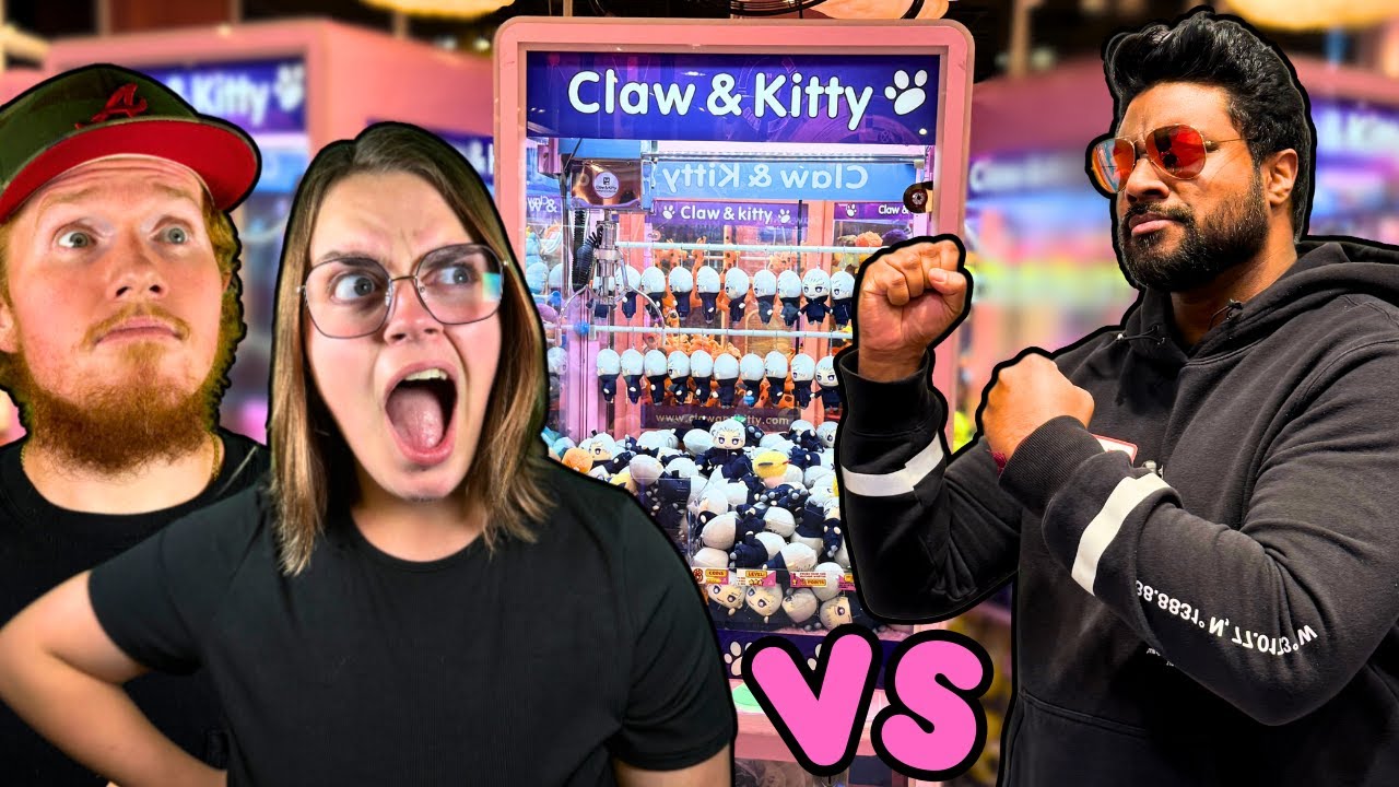 Who Can Win More Prizes at the Claw Machine Arcade? With Claw Master! - YouTube