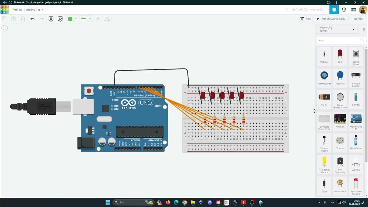 5 - Mblock İle Arduino Programlama : İleri-Geri Yürüyen Işık - YouTube