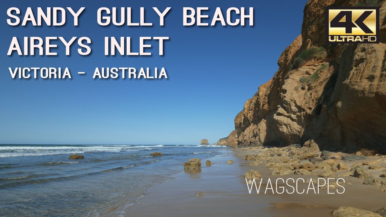 4K Ultra HD Relaxing Sandy Gully Beach Aireys Inlet Victoria - YouTube