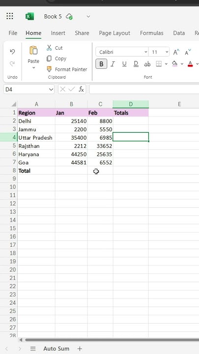Save Time with This Excel Auto-Sum Shortcut - YouTube