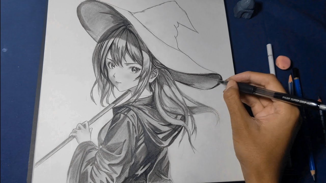 Anime character drawing, Step by step guide.#sketch - YouTube