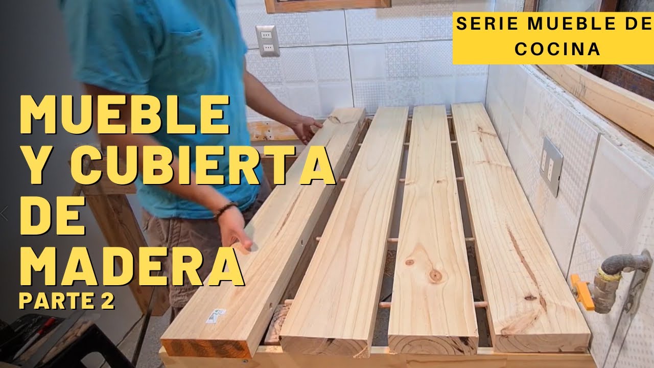 🪚 Cómo construir MUEBLE & CUBIERTA de MADERA para COCINA 🔥 ideal Tiny ...