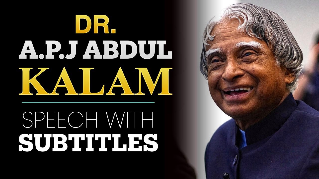 English Speech | DR. A.P.J ABDUL KALAM: Ambition In Life | By speeches ...