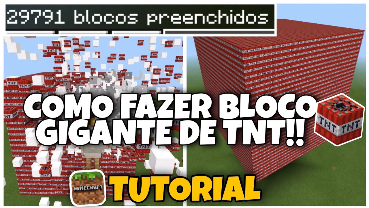Tutorial: COMO FAZER TNT GIGANTE no MINECRAFT!! - YouTube