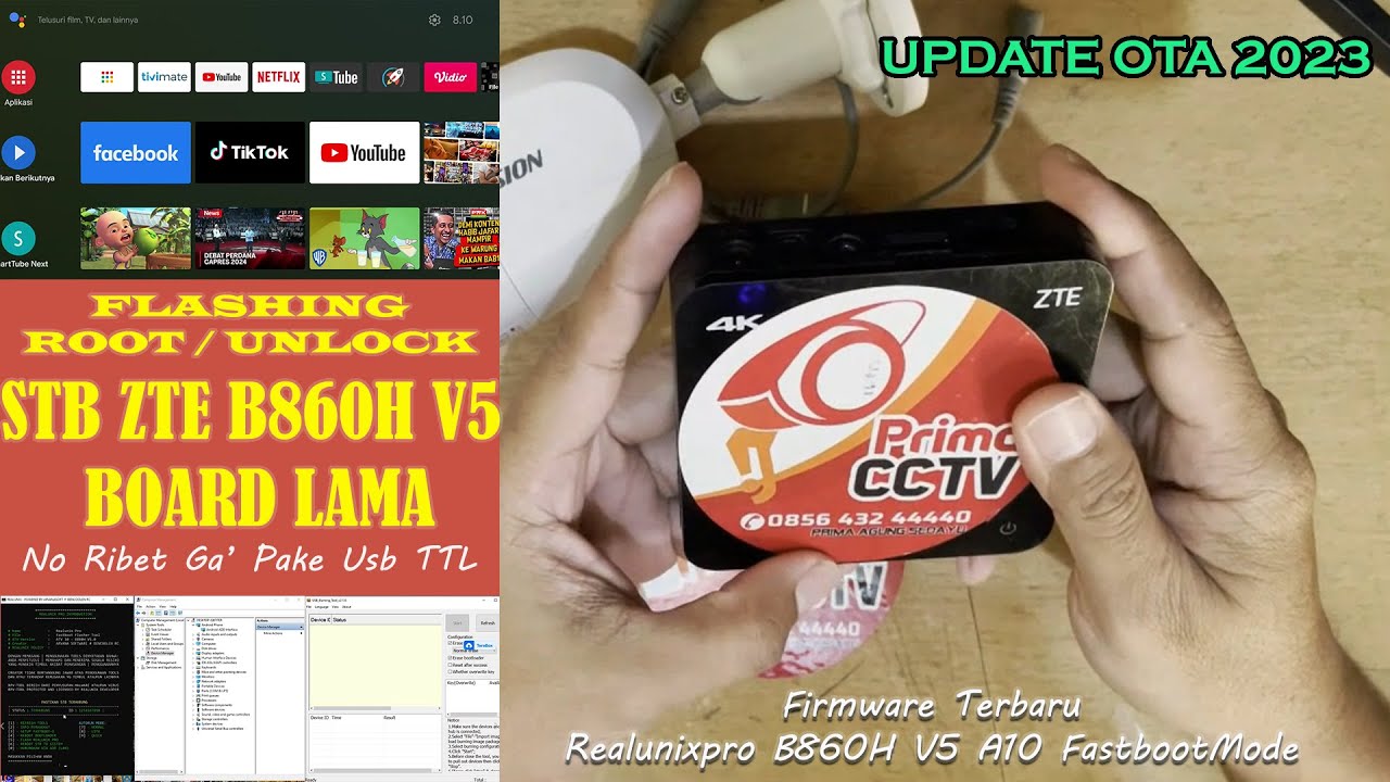 STB ZTE B860H V5 FLASHING MUDAH & MURAH ( MAINBOARD LAMA ) - YouTube