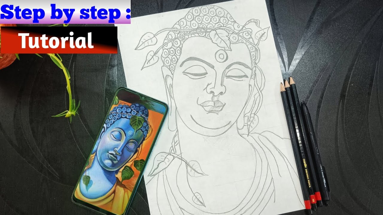 Buddha Drawing || How to Draw Lord Buddha || Buddha Purnima Drawing ...