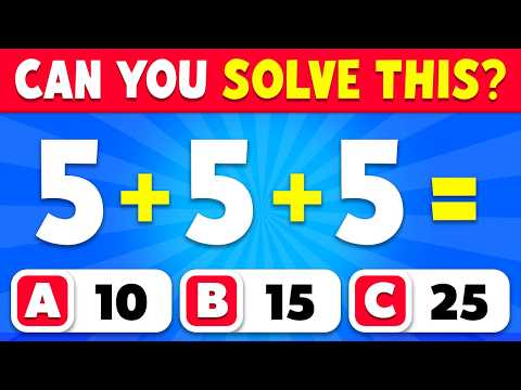 MATH CHALLENGE ⏰ Solve Before Time Runs Out! | Addition for Kids