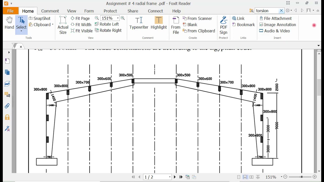 Analysis of Radial frame using Autodesk Robot Structural Analysis ...