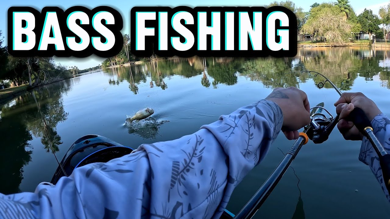Kayak fishing for largemouth bass in South TX - YouTube