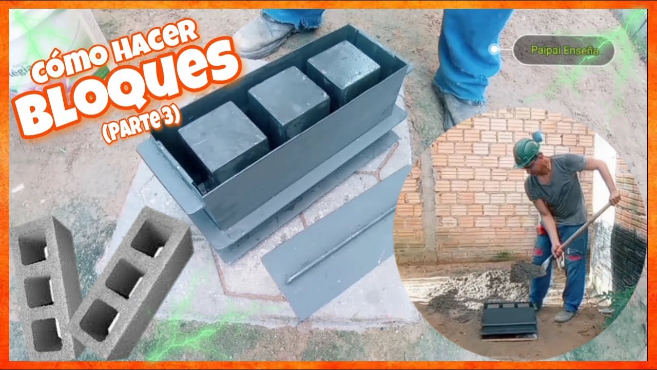 Como Hacer Bloques de Construcción de Concreto con Molde - YouTube