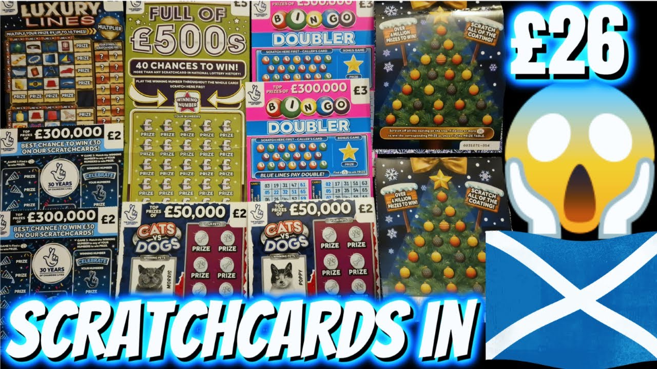 SCRATCHCARDS IN SCOTLAND £26 WORTH FROM SCOTLAND #scratch - YouTube