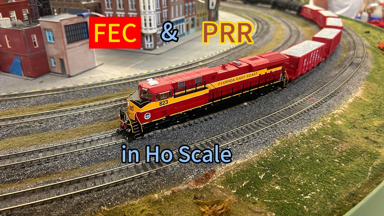 2 Weekly FEC road trains & a PRR passenger train in Ho scale - YouTube