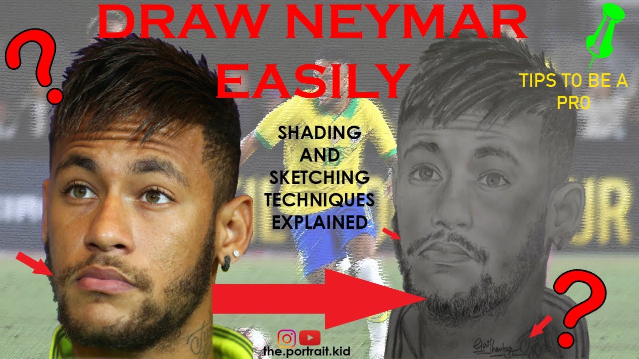 How To Draw Neymar jr |-TIME LAPSE-| - YouTube