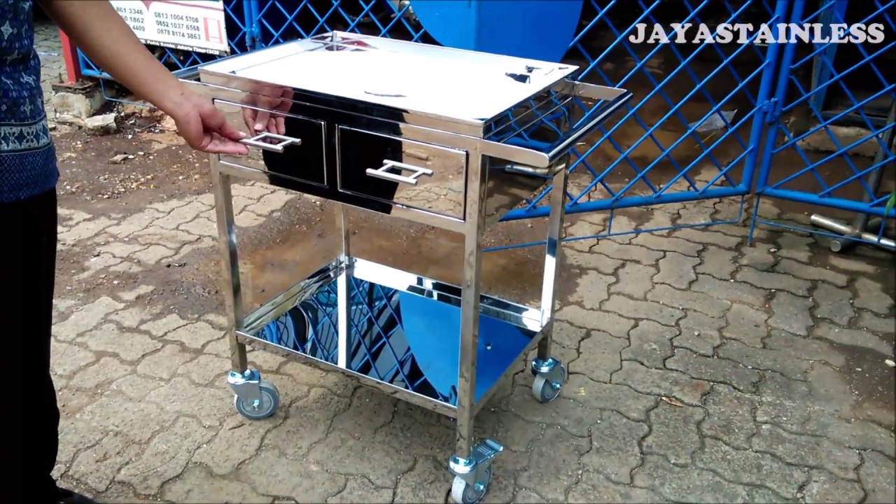 081310045708 - Meja Instrument 2 laci, TROLLEY INSTRUMENT STAINLESS ...