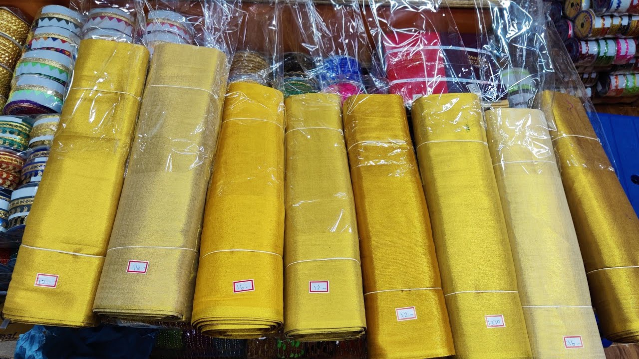 Tissue fabric cloth for blouses //fabric wholesale shop in Hyderabad ...