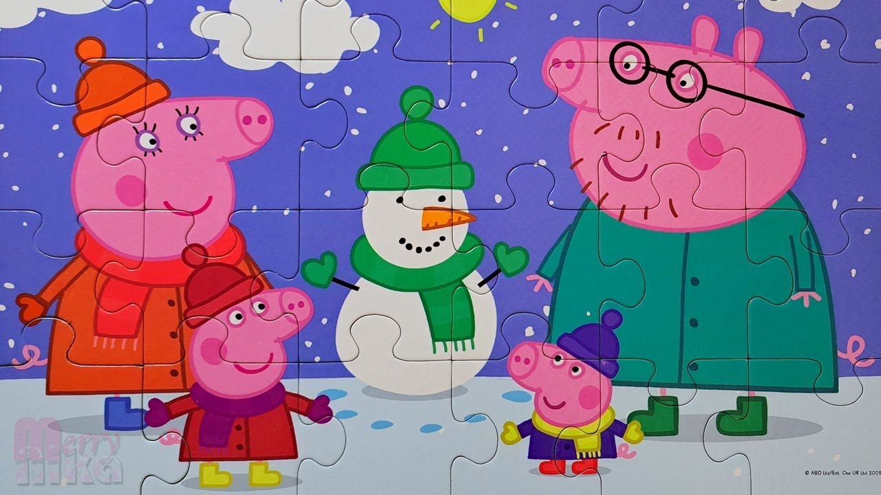 Свинка Пеппа и Шенячий Патруль - Собираем пазлы для детей Peppa Pig ...