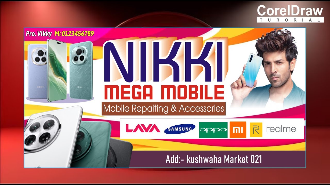 How to Make Mobile Shop Flex Banner Design l Mobile Shop Banner Design ...