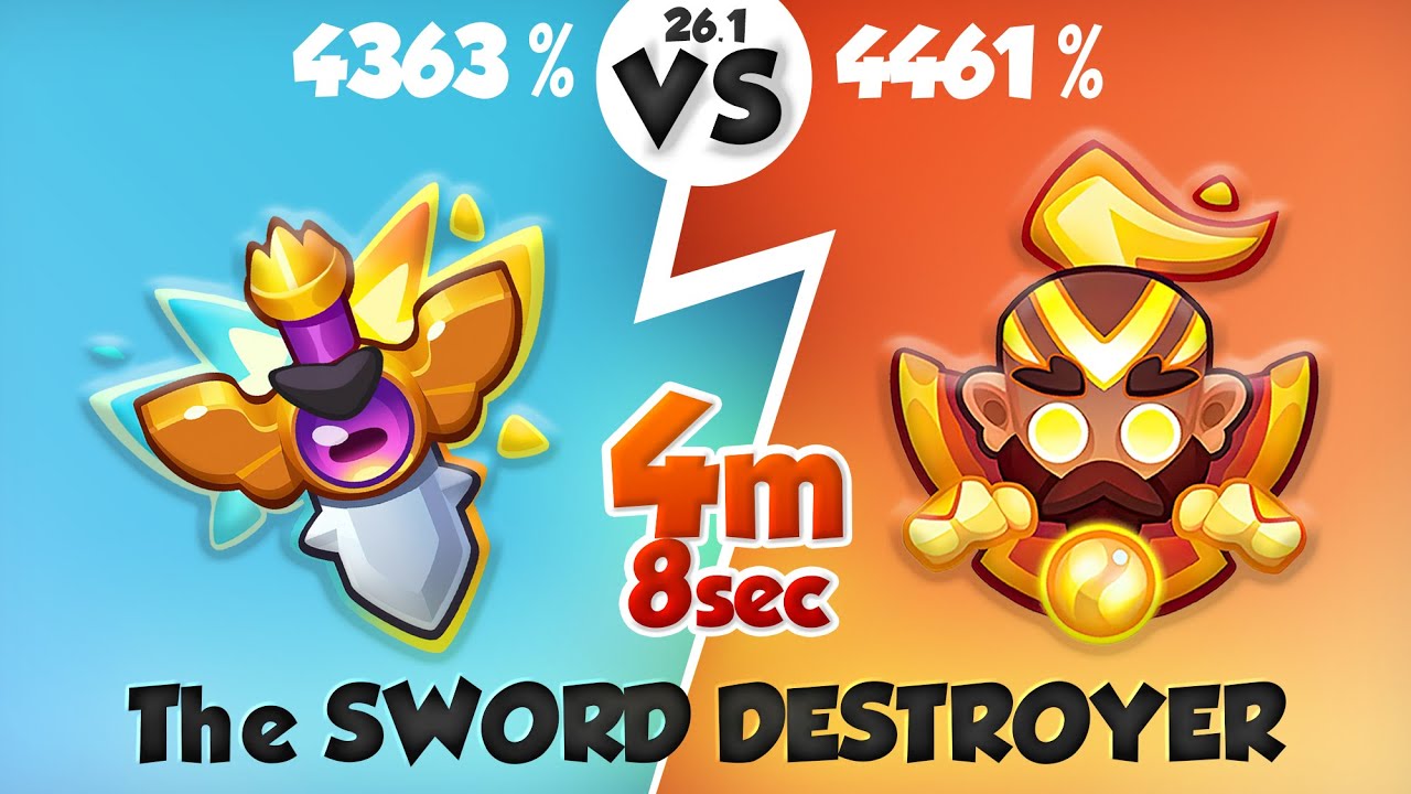 The SWORD Destroyer fights the MONK! PVP Rush Royale - YouTube