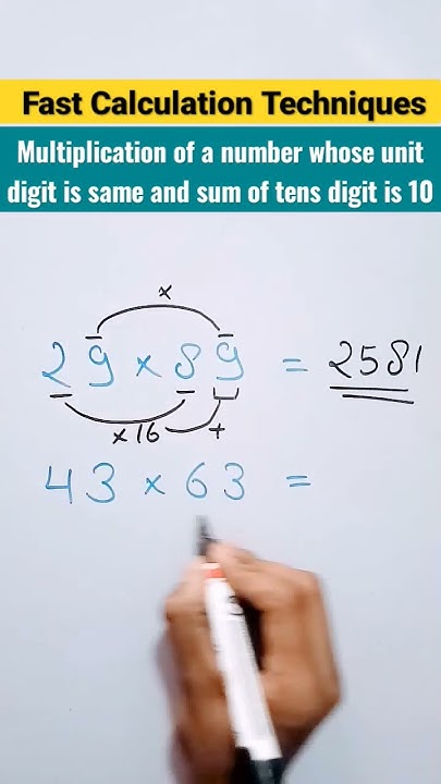 Multiplication of a number whose unit digit is same and sum of tens digit is 10 || Speed Math ...