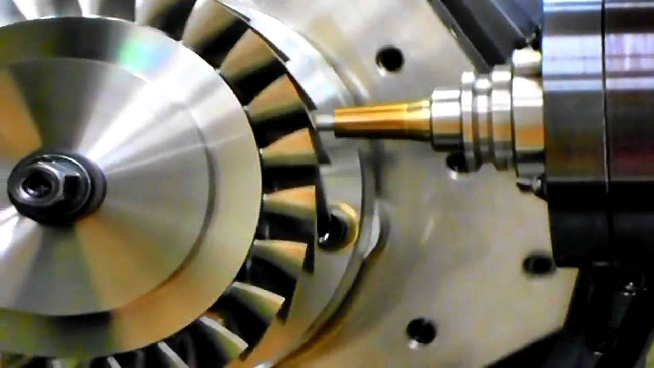 5-axis processing of blisk sample work piece - YouTube