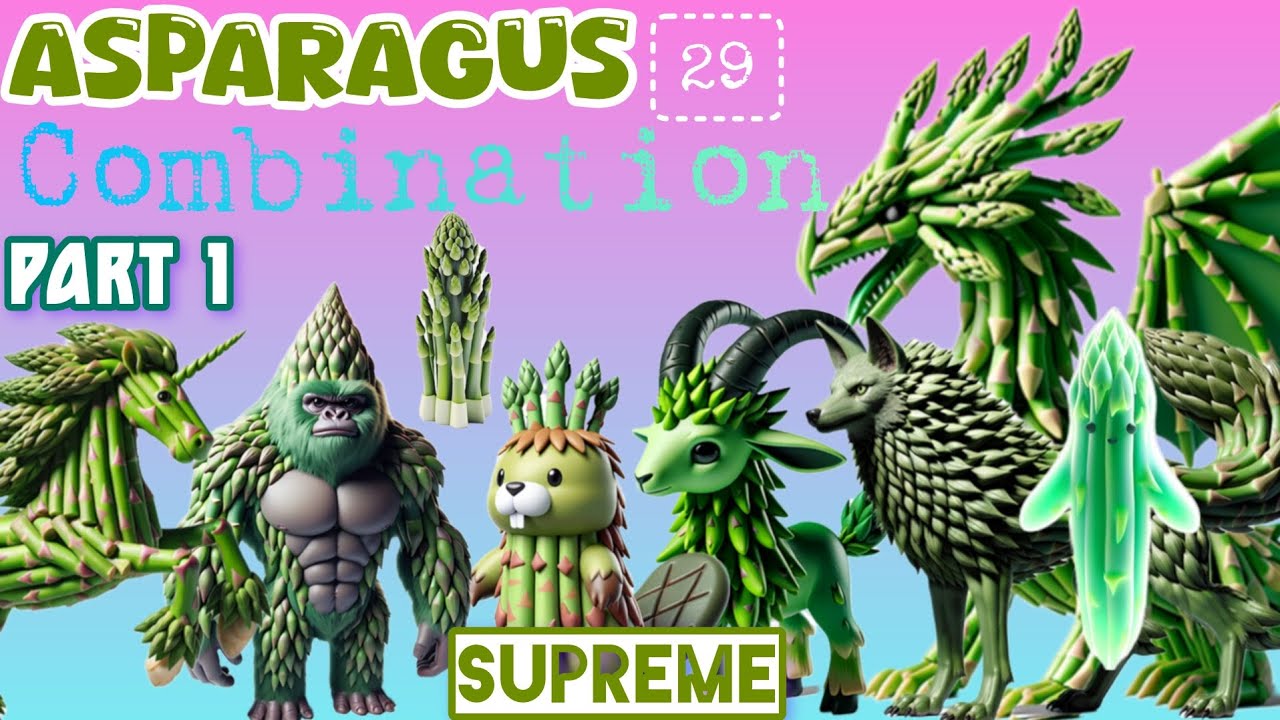 Asparagus All-Stars: 29 Green Combinations in Animash #animash ...