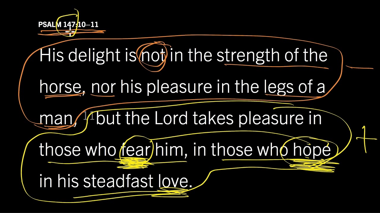What Will Please God Psalm 147 10 11 YouTube