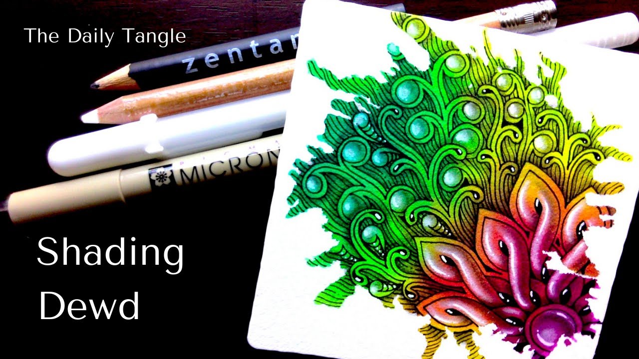 The Daily Tangle: Shading Dewd - YouTube