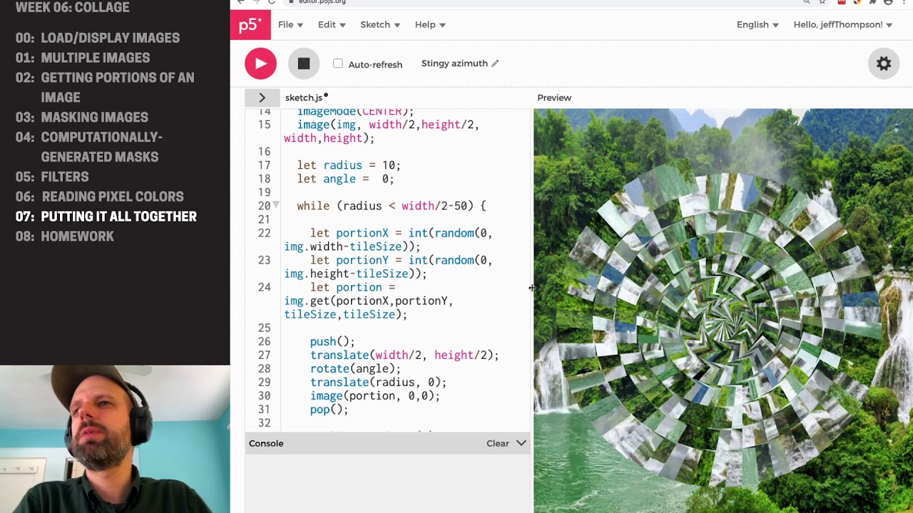 Cp1 Collage In P5js Putting It All Together Youtube