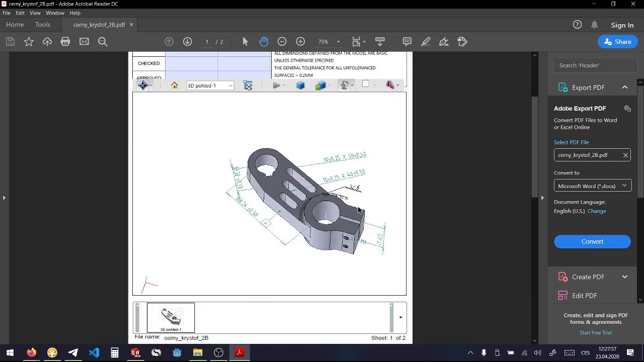 SolidWorks 3D drawing - YouTube