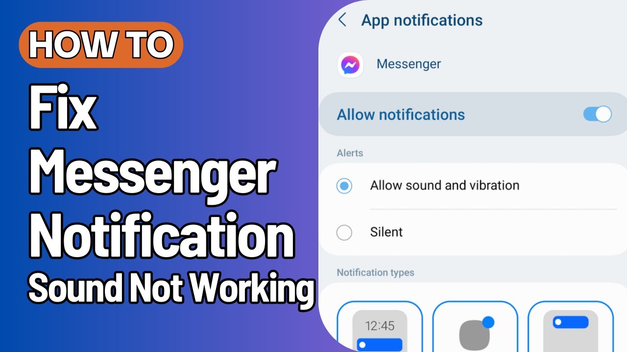 How To Fix Messenger Notification Sound Not Working | Messenger Message ...