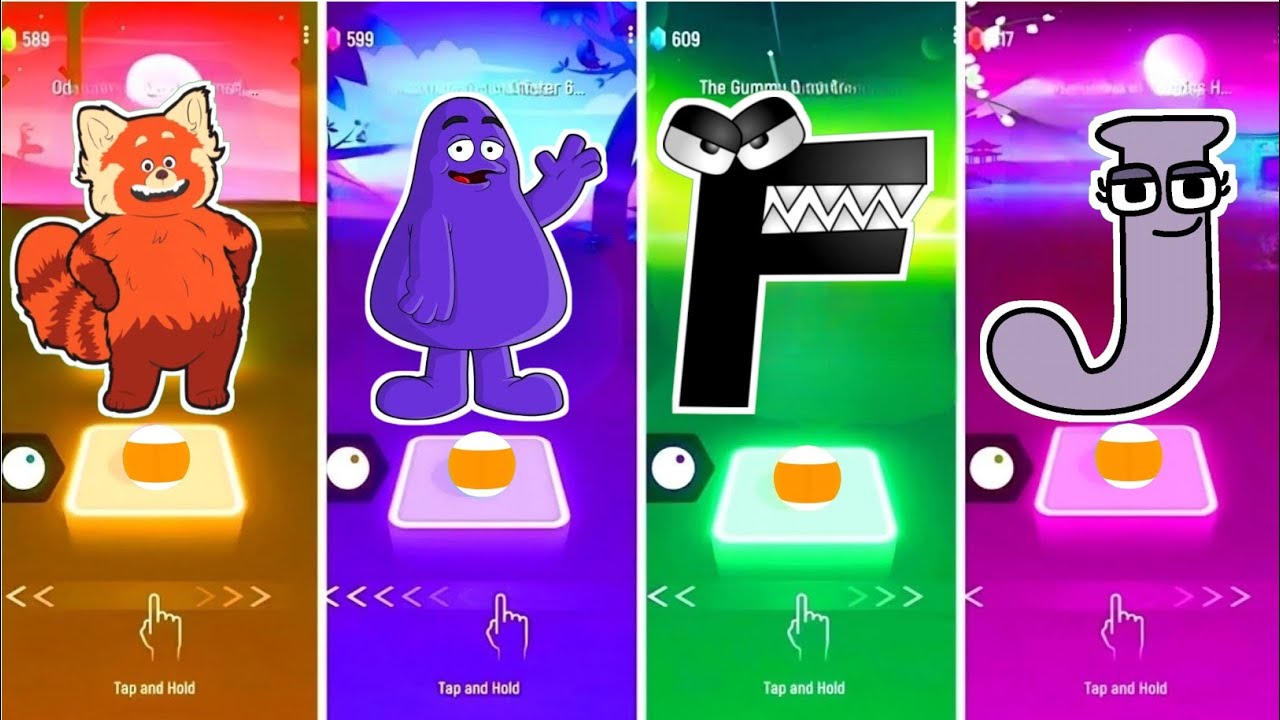 Turning Red 🆚 Grimace 🆚 Alphabet Lore - F 🆚 J. 🎶 Who Is Best?🎵 Tell We ...