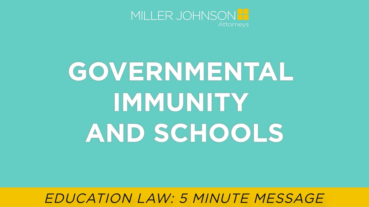 Governmental Immunity and Schools - YouTube