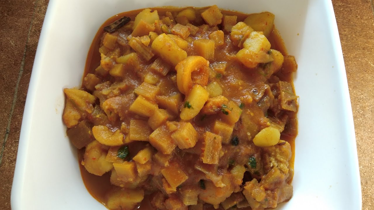 Kolar Thor Recipe || How To Cook Banana Stem Curry Recipe || Bengali ...