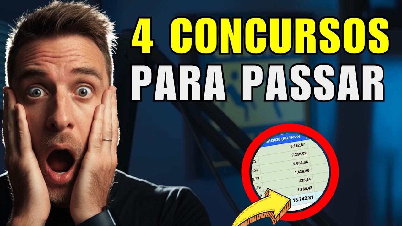 🏆 PROJETO CONCURSADO 2026: 4 CONCURSOS EM SEQUÊNCIA COM MILHARES DE ...