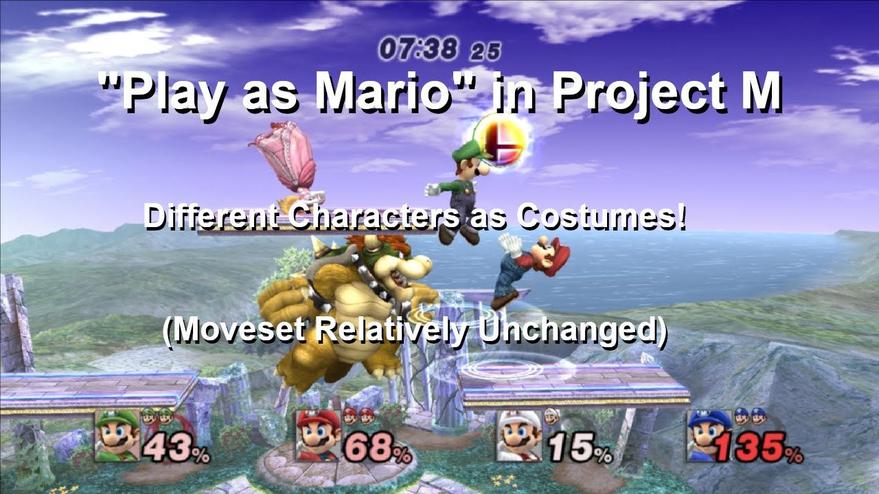 "Play as Mario" in Project M (Different Characters as Costumes!) - YouTube