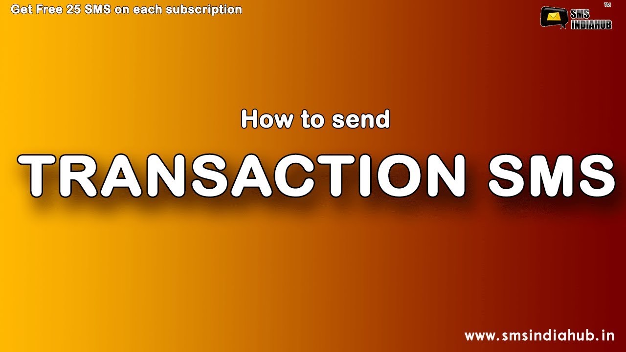 How to Send Transaction and Promotional SMS - YouTube