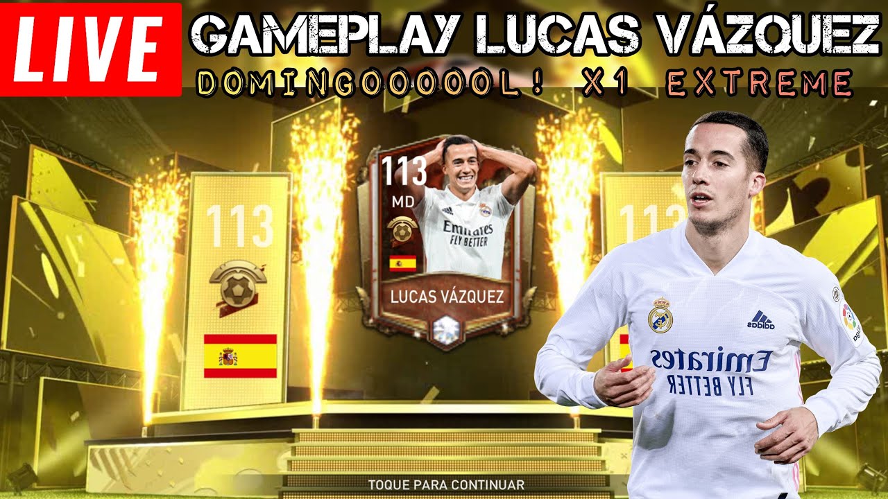 ⚪LIVE⚪ GAMEPLAY LUCAS VÁZQUEZ 113! DOMINGOOOOOL NO FIFA MOBILE - YouTube