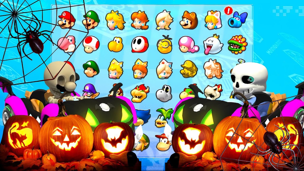 San Takes on Skeleton Mario in the Spookiest Mario Kart 8 Deluxe ...